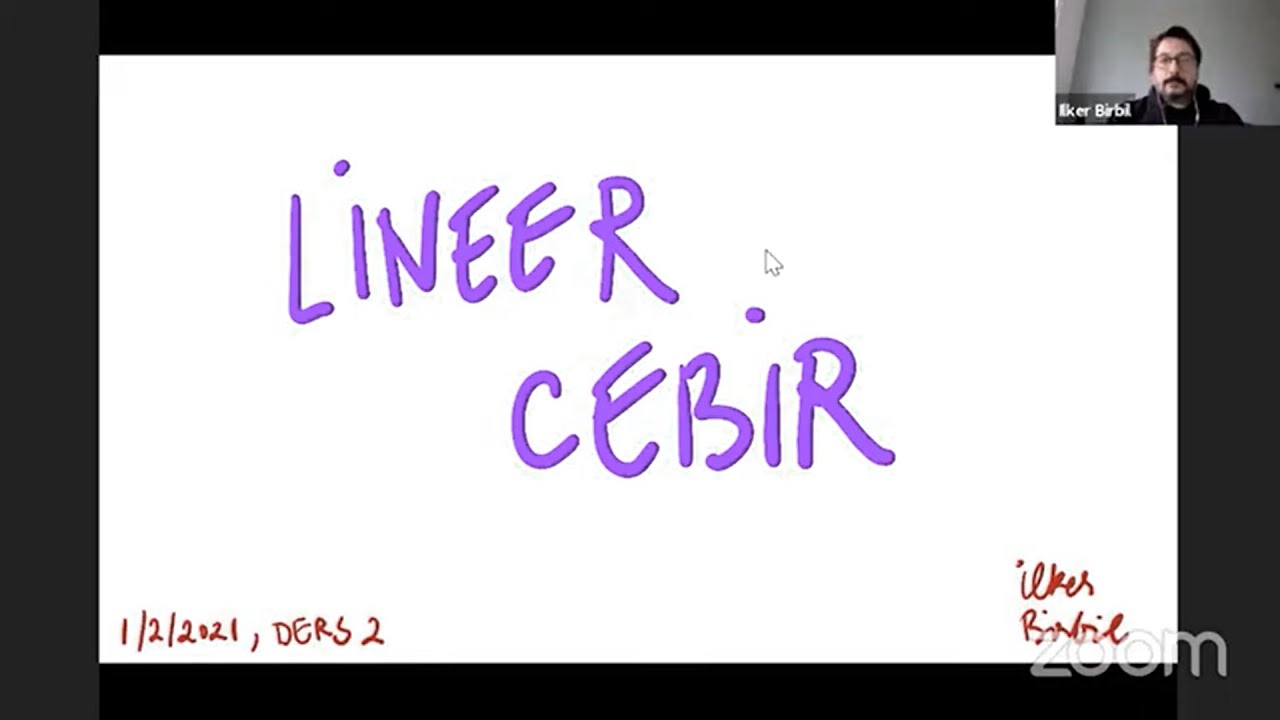 Yapay Öğrenme İçin Matematik | Lineer Cebir 2 | İlker Birbil - YouTube