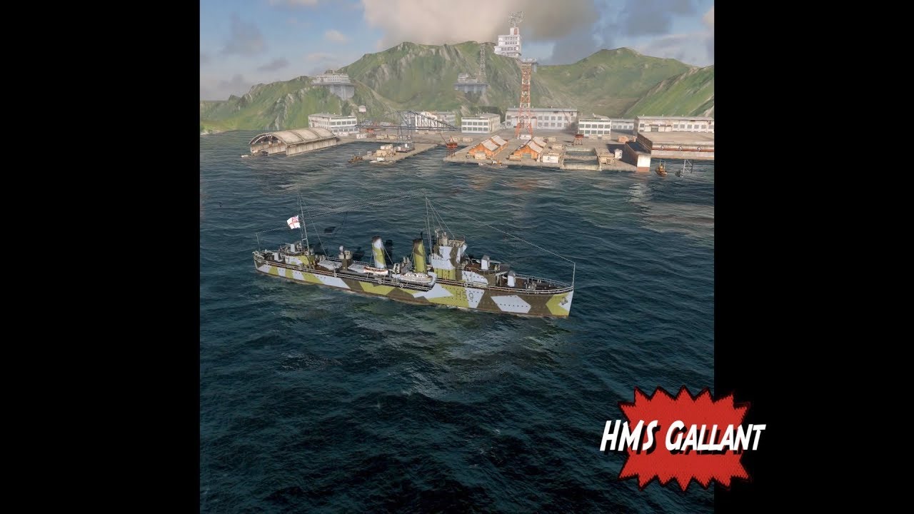 HMS Gallant Tier 6 Premium Destroyer Review World of Warships Blitz ...