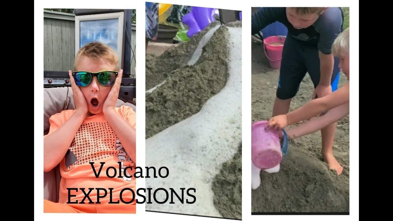 Volcano Explosion - DIY kids experiment volcano with vinegar and baking ...