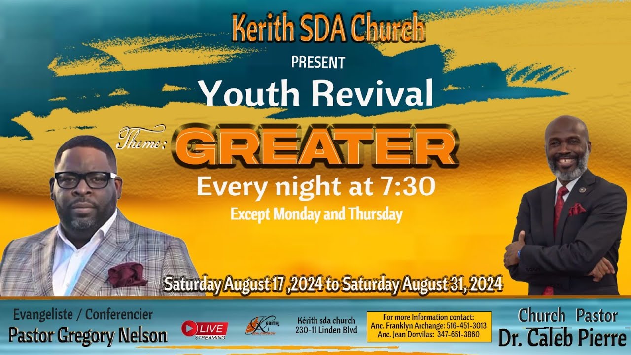 KERITH | Youth Revival "GREATER" | | 08/24/2024 - YouTube