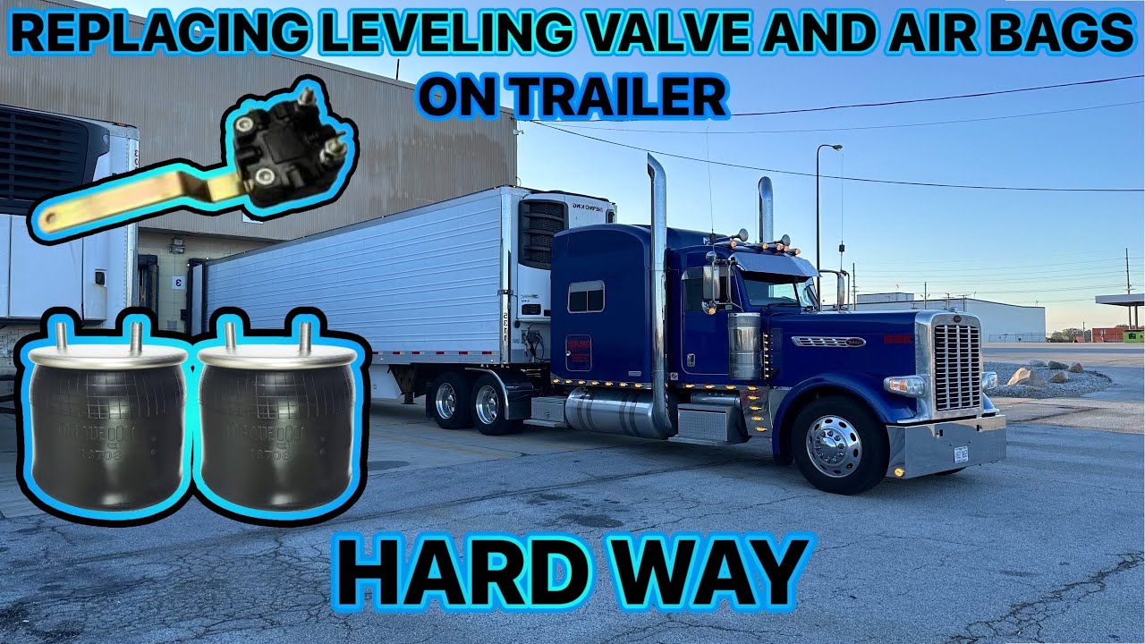 LEVELING VALVE AND AIR BAG REPLACEMENT ON TRAILER - YouTube