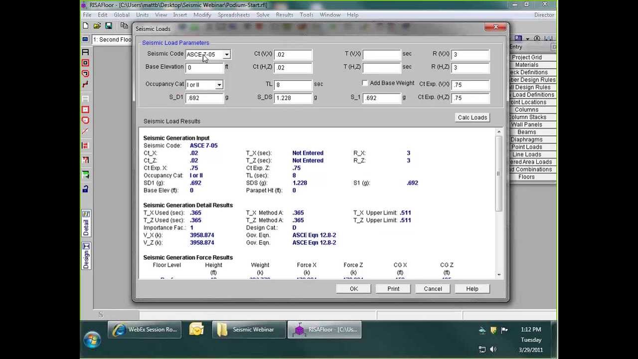 Using AISC 341 Seismic Provisions within RISA-3D - YouTube