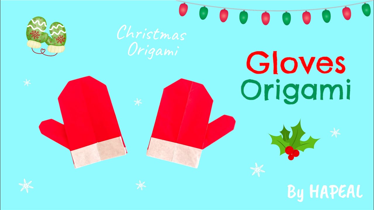 【折り紙】手袋の折り方/Gloves Origami - YouTube
