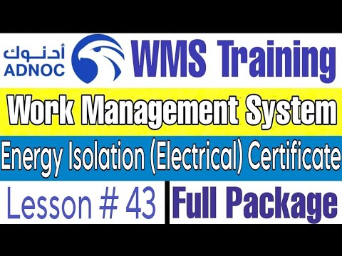 Energy Isolation Certificate (Electrical) with Permit in ADNOC WMS ...