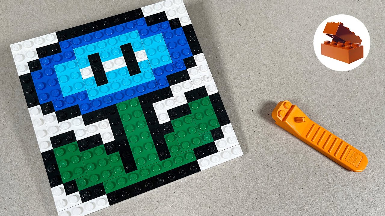 LEGO PIXEL ART – How To Build A Super Mario Ice Flower | Step By Step ...