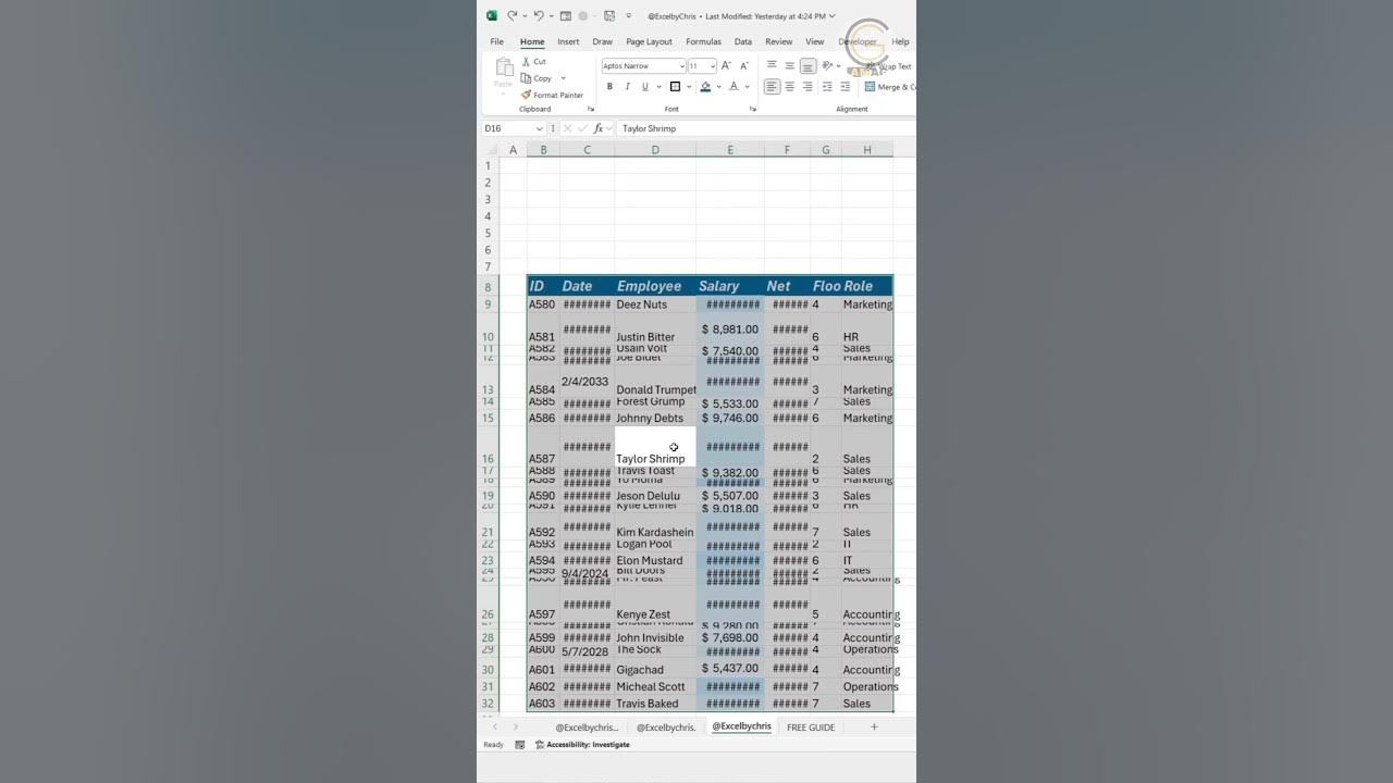 Column and Rows Trick in Excel ‼️ #computer #knowledge #excel #viralpage #like4likes #shorts ...