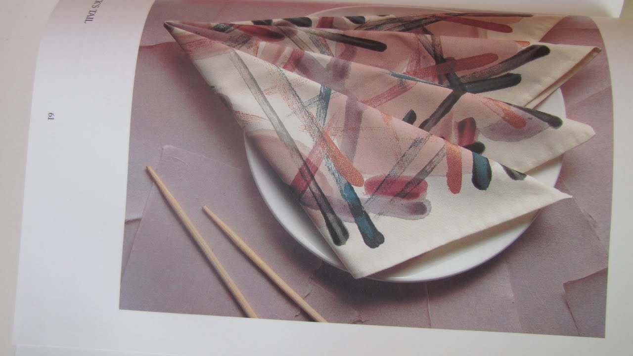 NAPKIN FOLDING Episode 6: More folds - Triangle Blocks and Peacocks ...