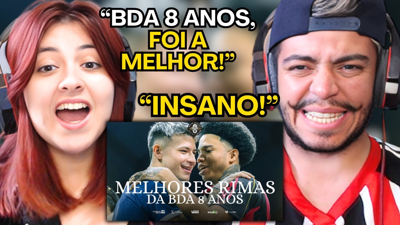 (NÍVEL INSANO 🔥) MELHORES RIMAS DA BDA 8 ANOS | REACT em CASAL - YouTube