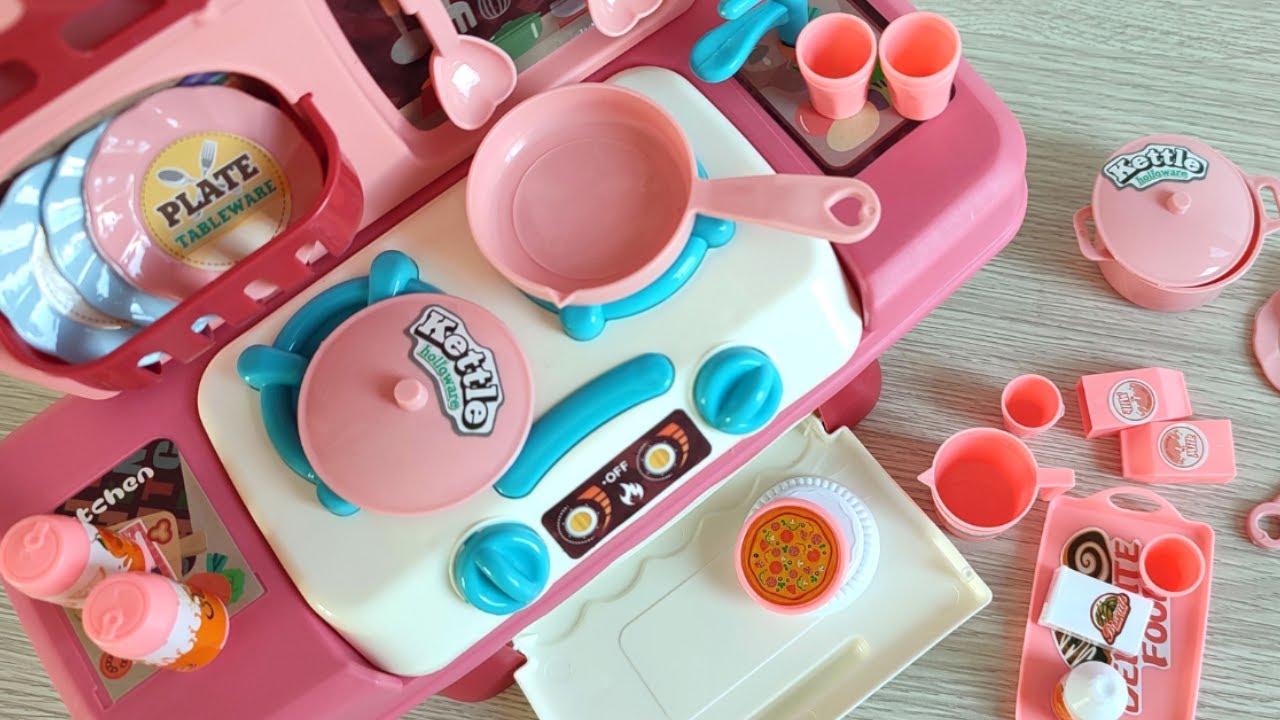 Unpacking The Happy Kitchen Set ASMR #satisfyingvideo - YouTube