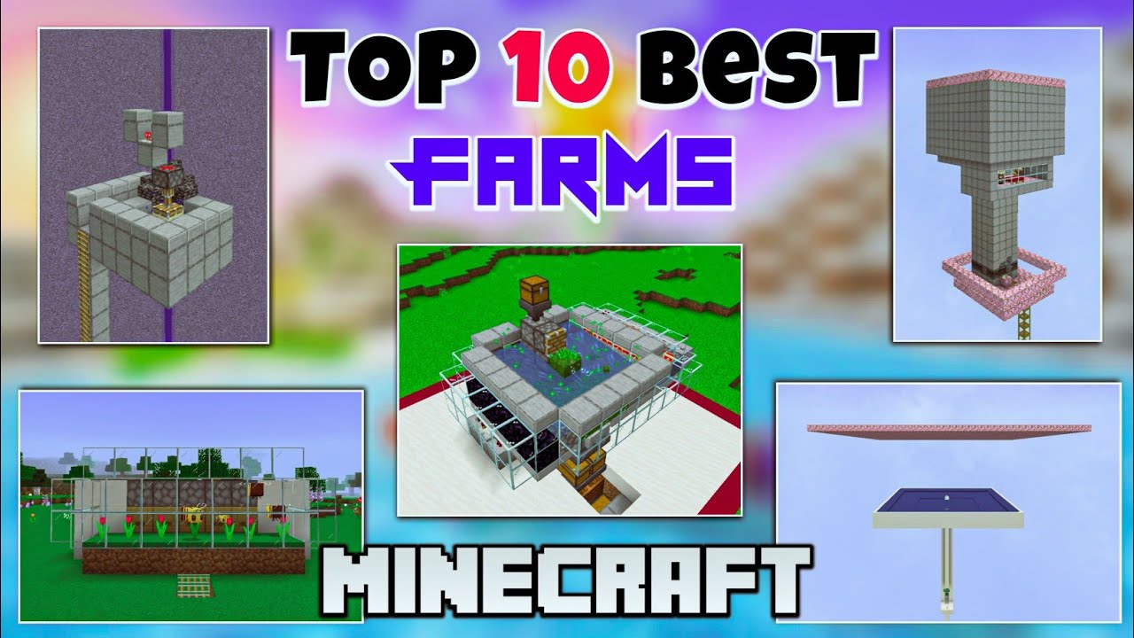 Top 10 Easiest Farm's Tutorial For Mcpe/Bedrock 1.20 || Minecraft Farms ...