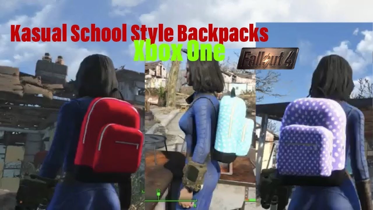 Fallout 4 Xbox One Mods|Kasual School Style Backpacks - YouTube