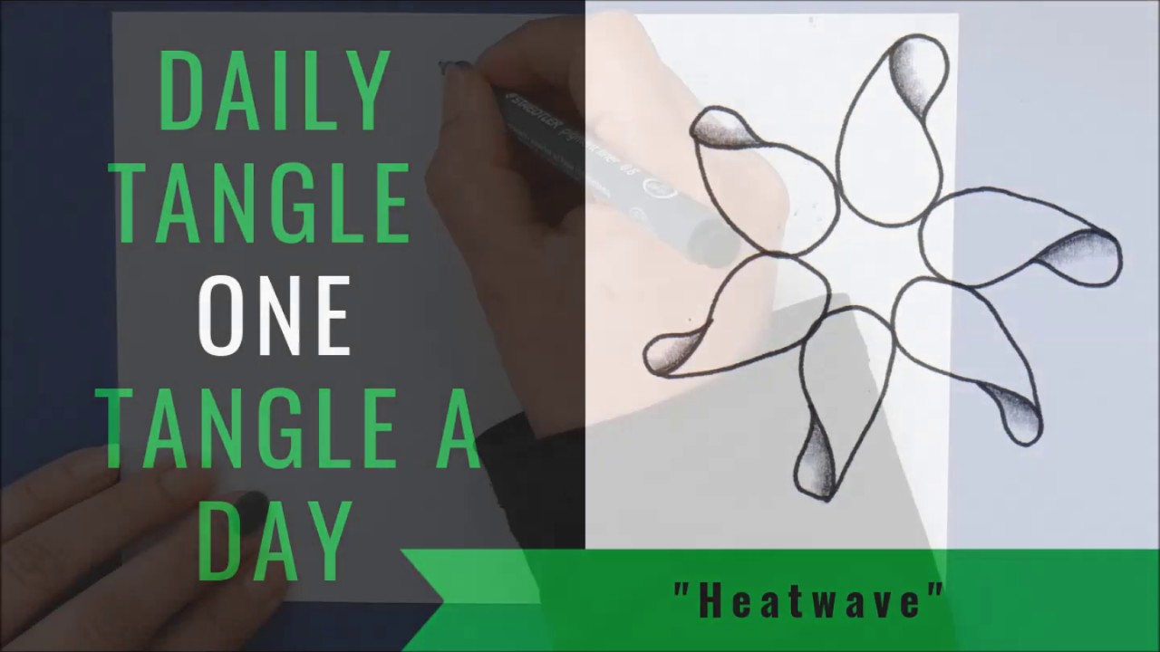 Daily Tangle - Heatwave |How to draw...| - YouTube
