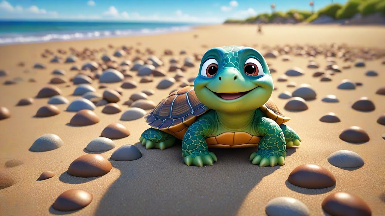 Two Baby Turtles Climb a Hill | Kids Nursery Rhyme | Fun Baby Songs and ...