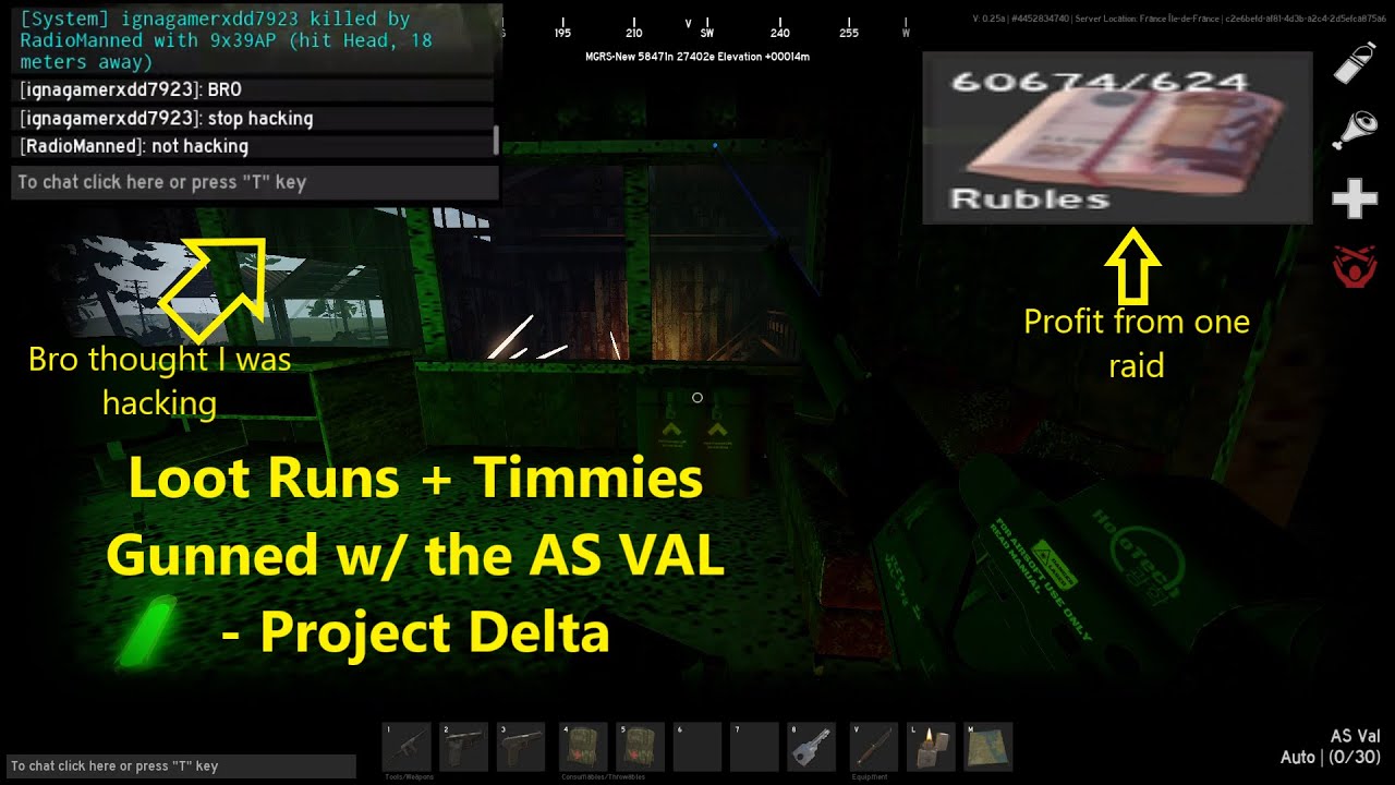Loot Runs and Timmies Gunned w/ the AS VAL - Project Delta - YouTube