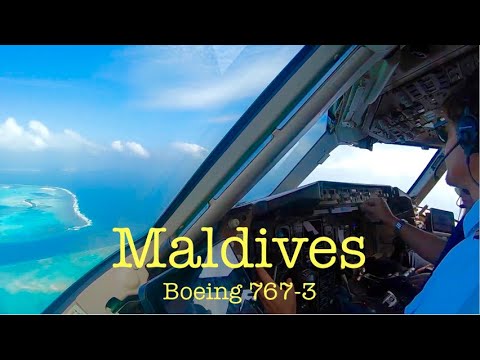 Landing at MALDIVES🇲🇻| B767-3 ~Condor airlines - YouTube
