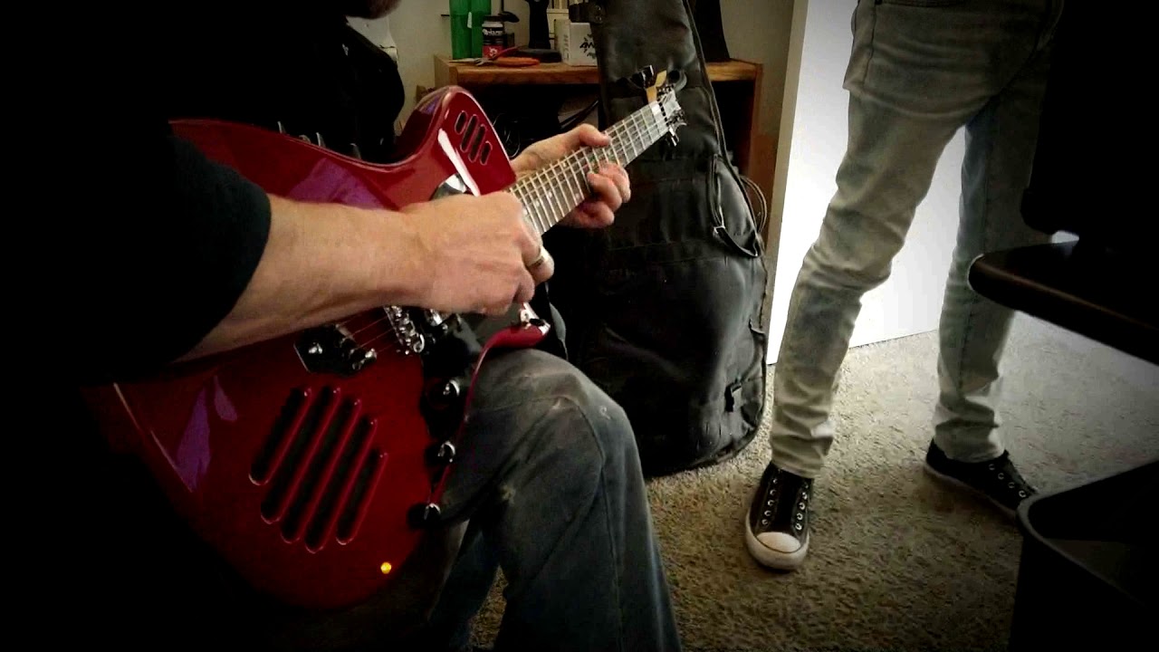 Jon Woody Woodhead and his Model One Self-Amplified Electric Guitar ...