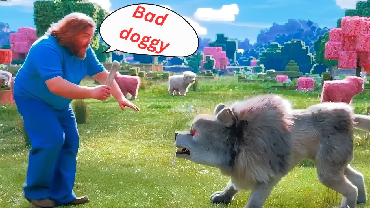 Steve Becomes a Villain and Beats Up Dennis the Dog | A Minecraft Movie ...
