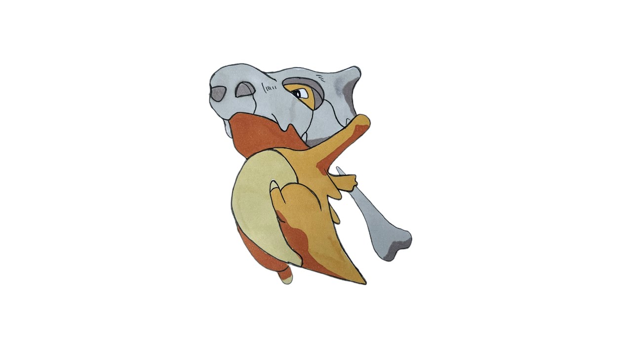 Cubone – Small, Bipedal, Dinosaur-like Reptilian Pokemon – Drawing ...