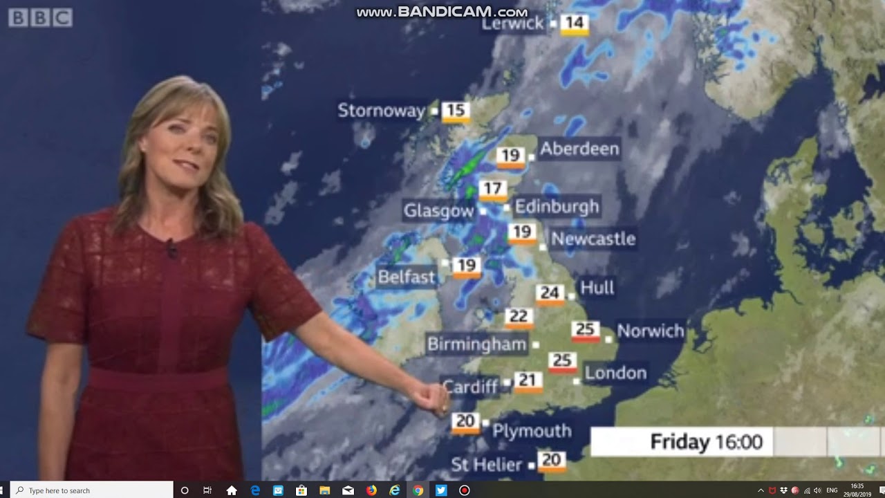 Louise Lear BBC Weather August 29th 2019 - 60 FPS - YouTube
