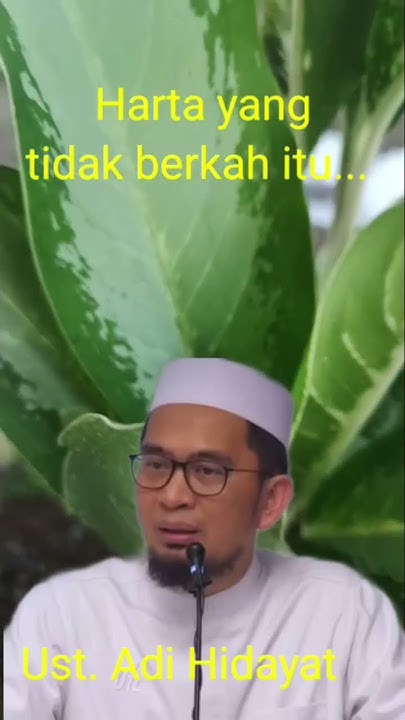 Harta yang tidak berkah itu..., Ceramah UAH#ustadzadihidayat #uah - YouTube