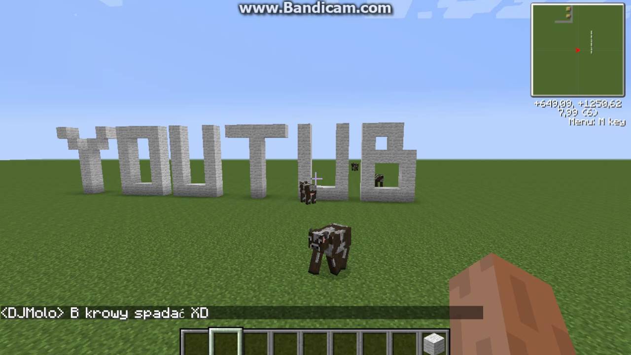 Napis YouTube w MINECRAFT - YouTube
