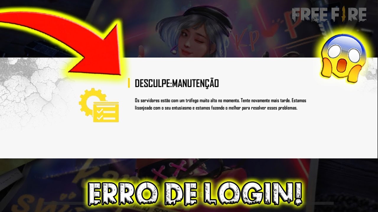 COMO RESOLVER ERRO DE SERVIDOR EM MANUTENÇÃO NO FREE FIRE! APRENDA ...