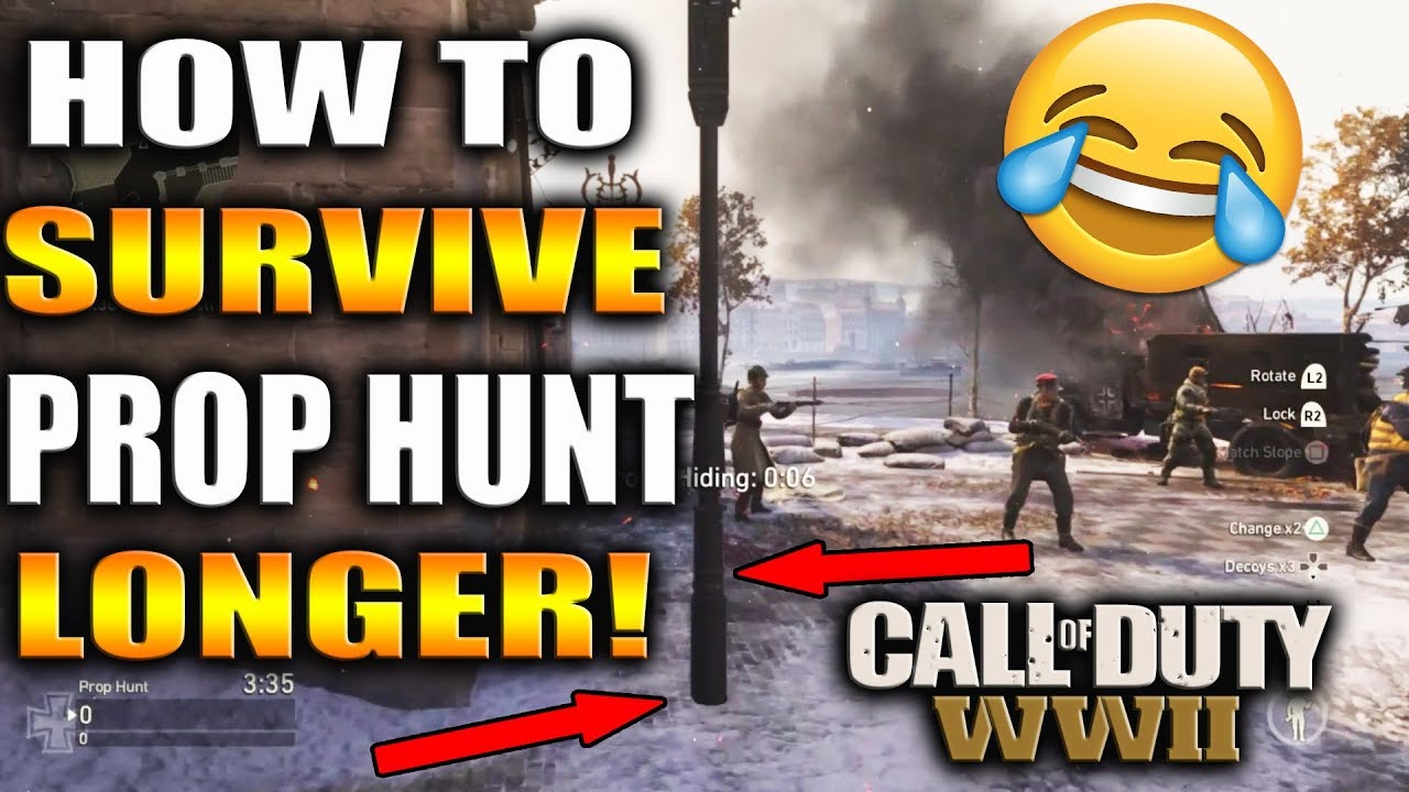 THE SECRETS TO SURVIVE IN PROP HUNT! 😈 HOW TO FIND MORE PROPS! COD WW2 ...