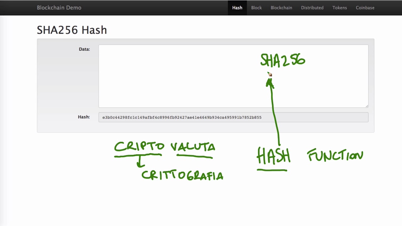 Cos'è la Bitcoin Hash Function? La Crittografia nella Blockchain - YouTube