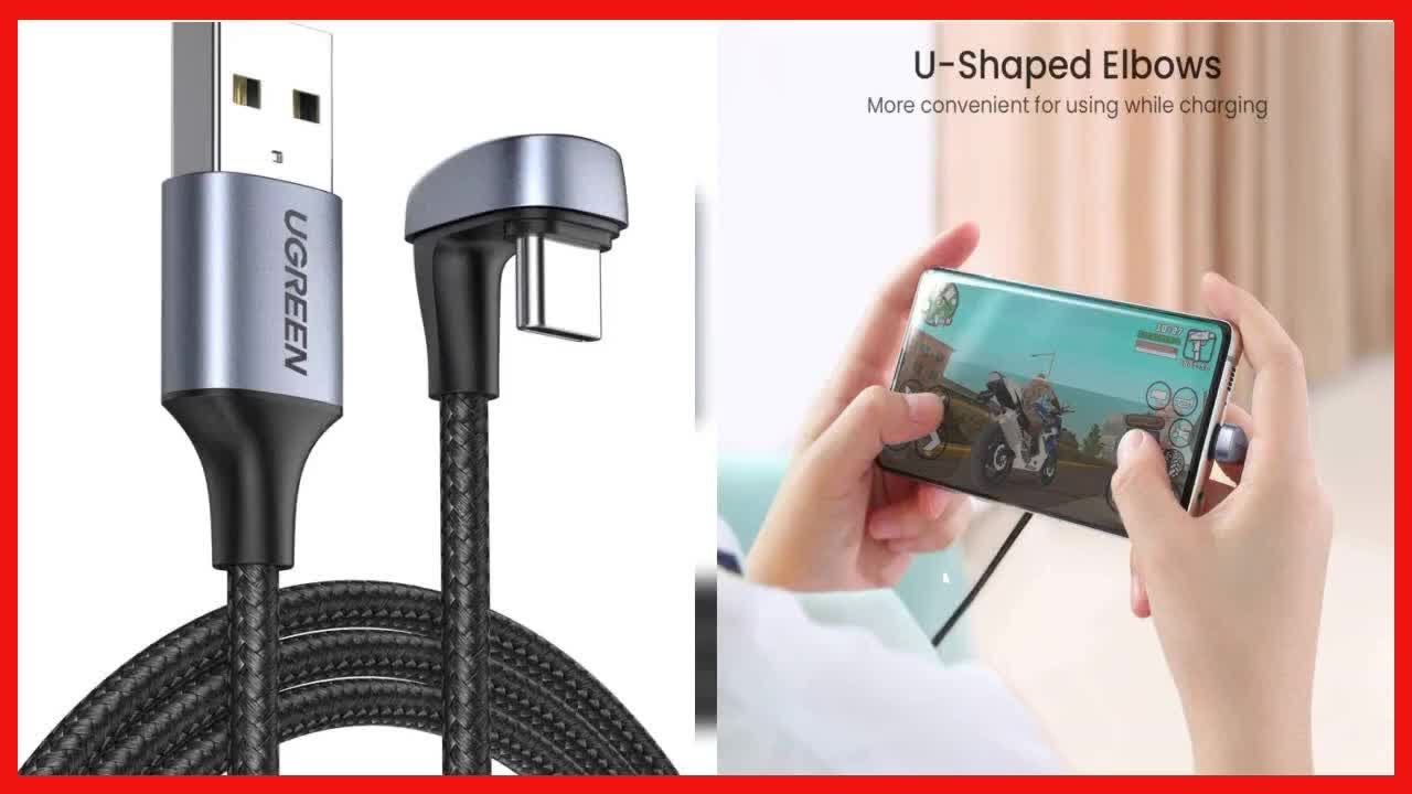 UGREEN USB C Cable U Shape 6.6ft 3A Type C Fast Charging Nylon Braided ...