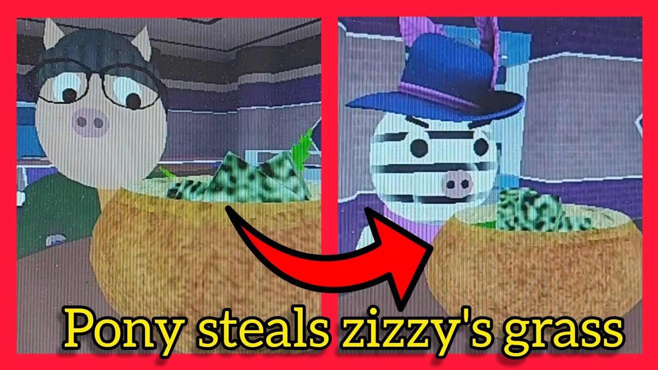 Pony Steals Zizzy's Grass Piggy Animation #shorts - YouTube