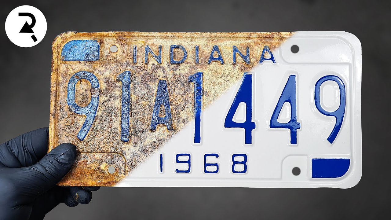 Vintage License Plate Restoration - YouTube