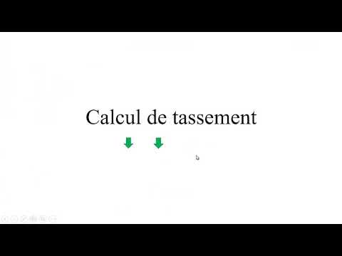Calcul de tassement dans le sol - YouTube