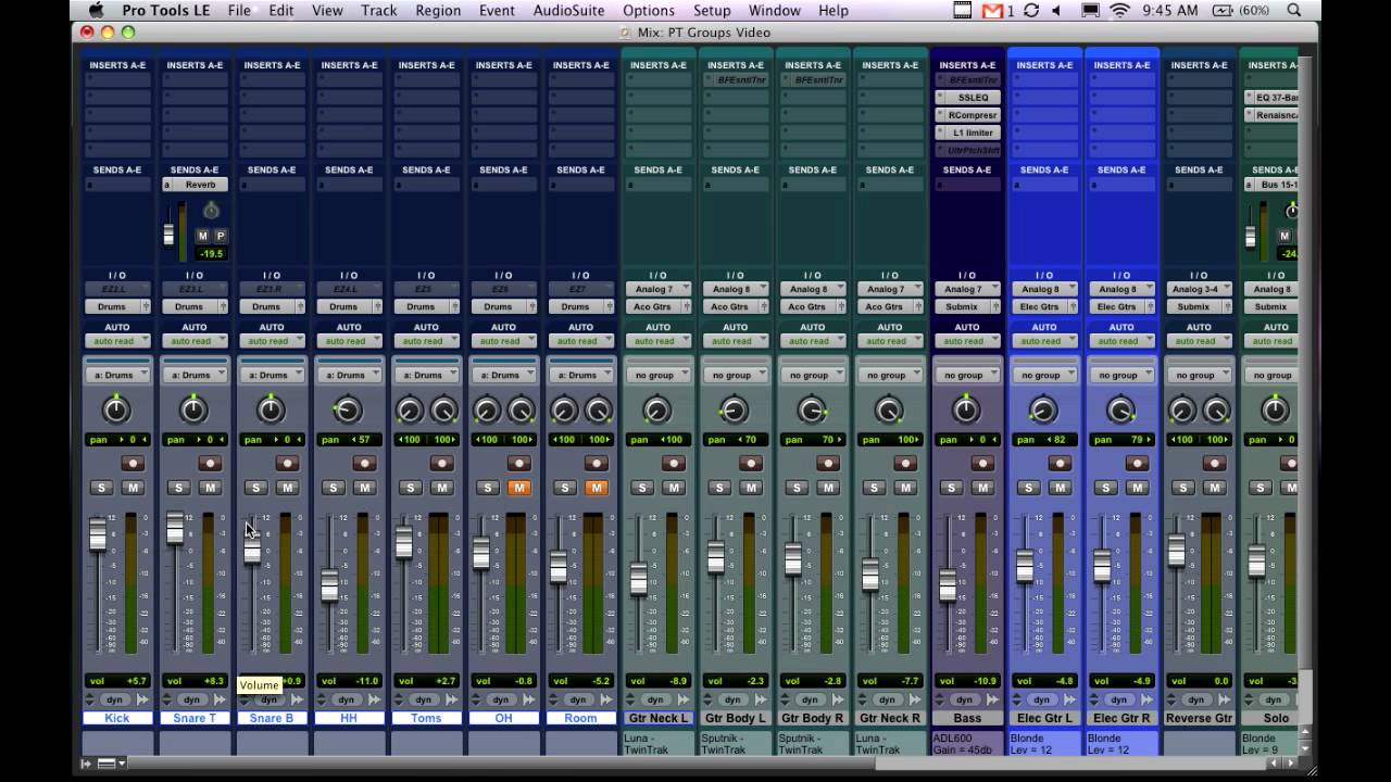 Using Groups in Pro Tools - YouTube