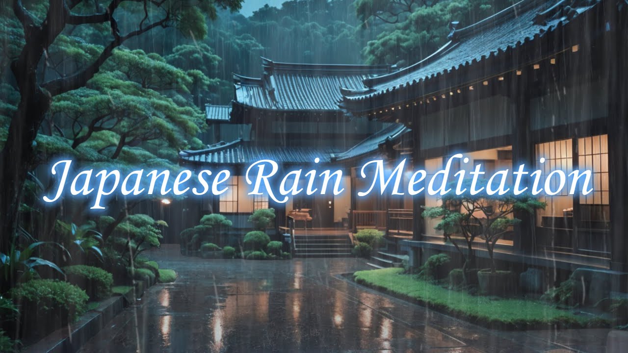 【眠りを誘う癒しの音風景138】Japanese Rain Meditation - Healing rain seen from a ...