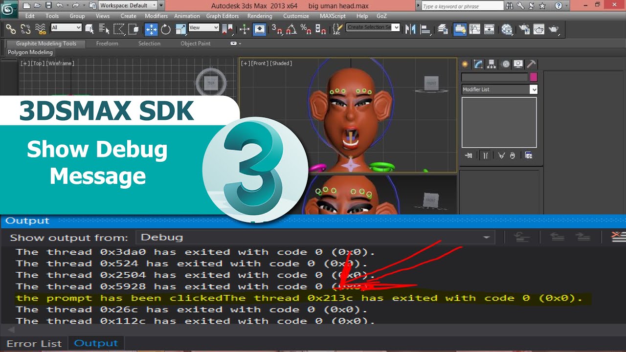 05 3DS MAX SDK Show Debug Message - YouTube