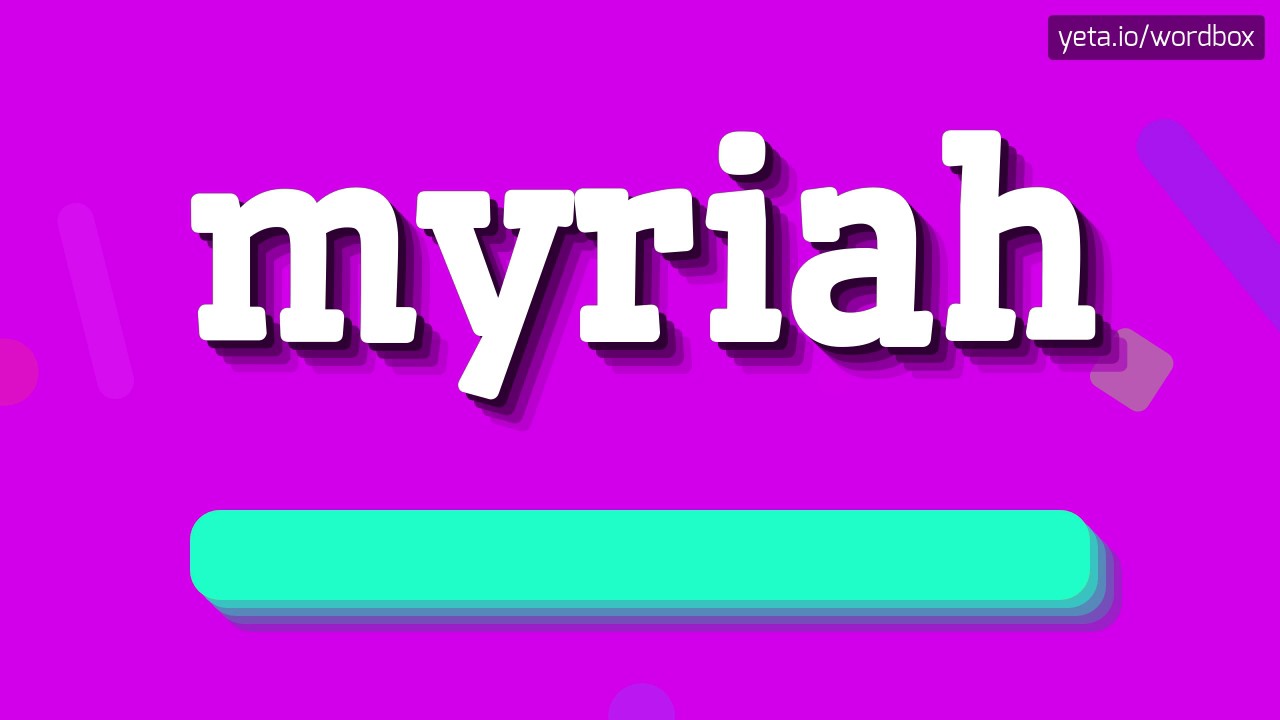 MYRIAH - HOW TO PRONOUNCE IT!? - YouTube