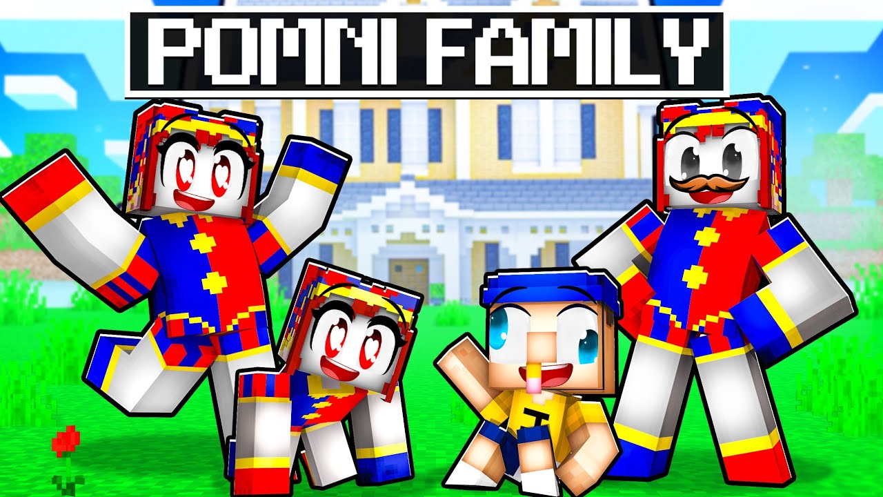 Adopted By POMNI FAMILY In Minecraft! - YouTube