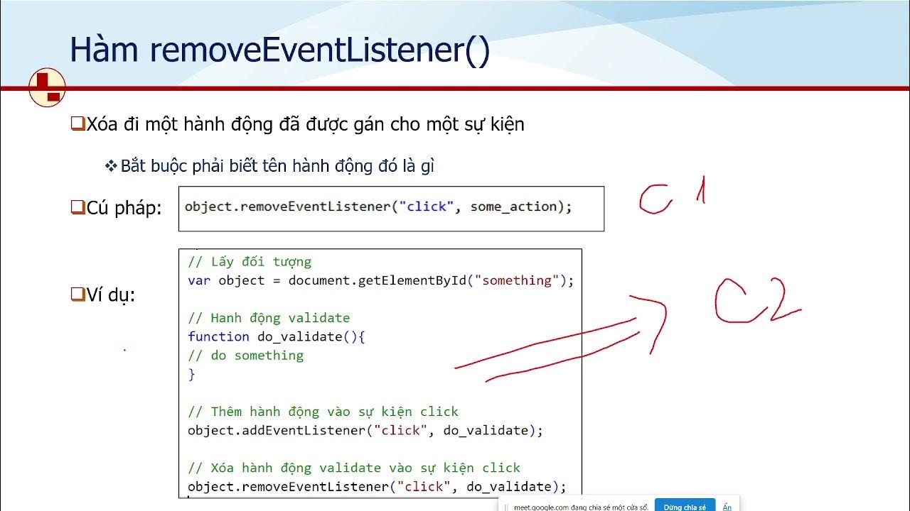 Javascript Addeventlistener Và Remveeventlistener Youtube