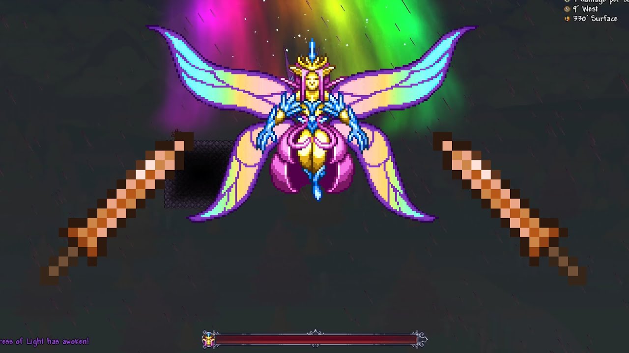 Copper Shortsword daytime Empress of Light, expert mode - YouTube