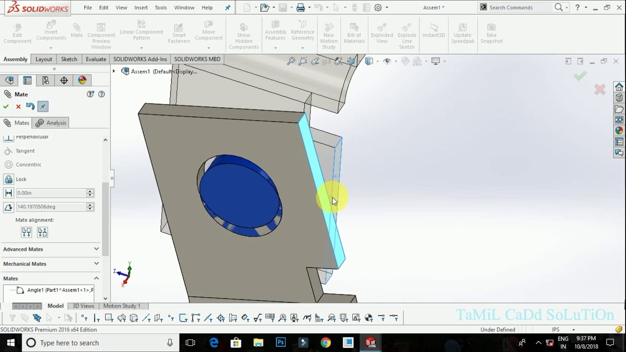 Solidworks Drawing Alternate Position View Tutorial -- Tamil - YouTube