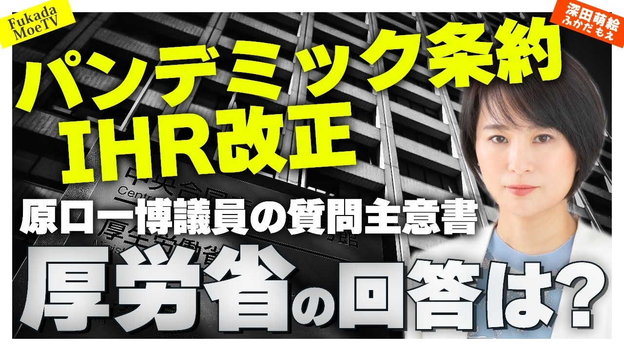 【パンデミック条約＆IHR改正】原口一博議員の国会質問主意書に厚労省回答が〇〇！？ - YouTube