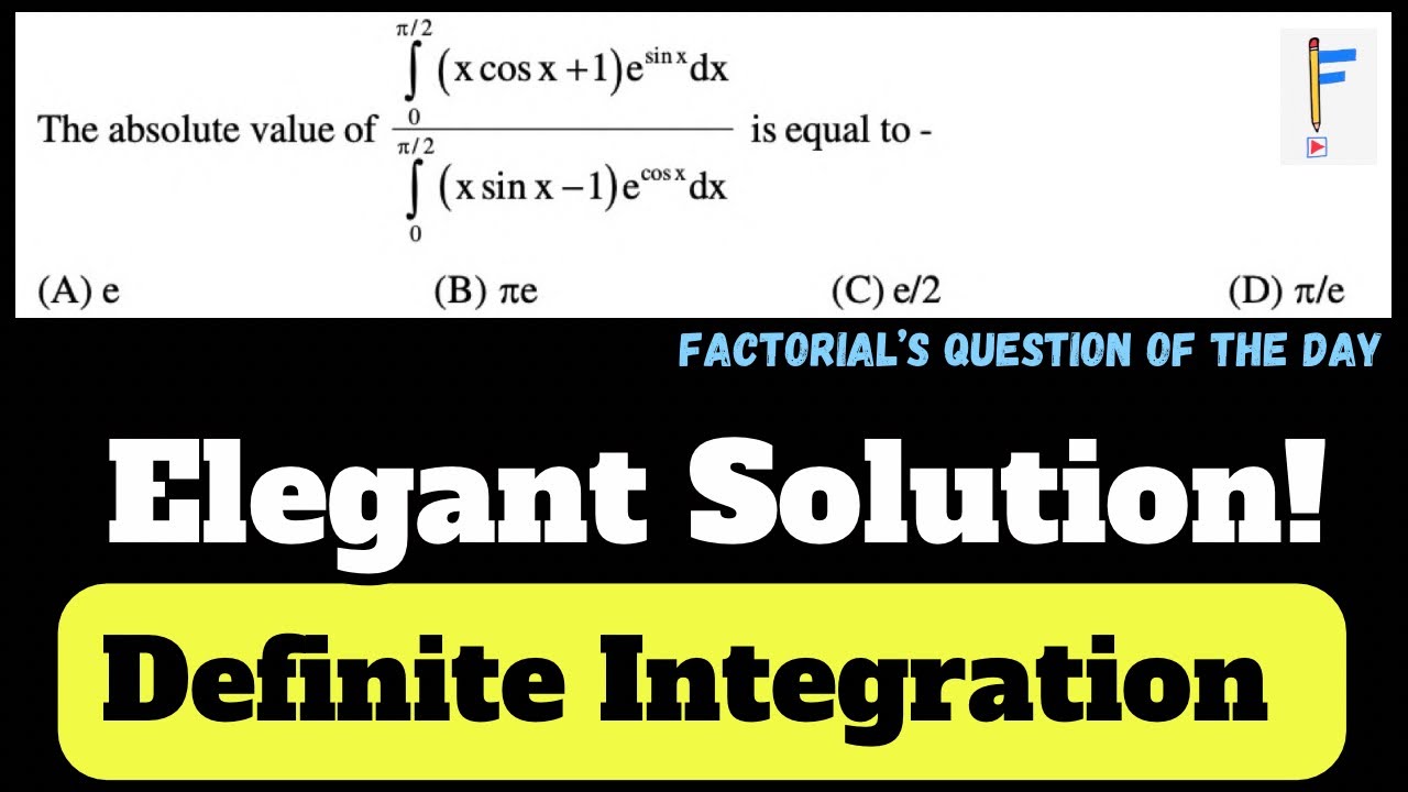 Elegant Integration Problem Solved 🔥 | Definite Integration | JEE 2026 ...