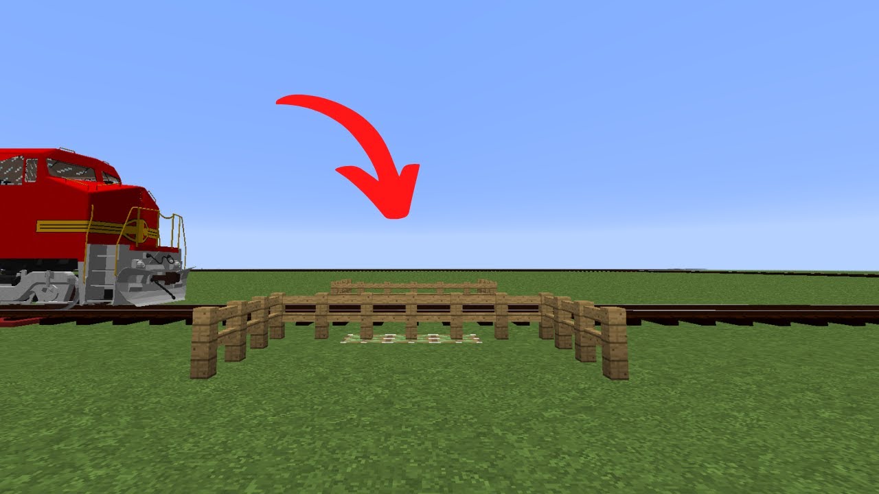 Minecraft | I made an ADVANCED RAILROAD CROSSING! - YouTube