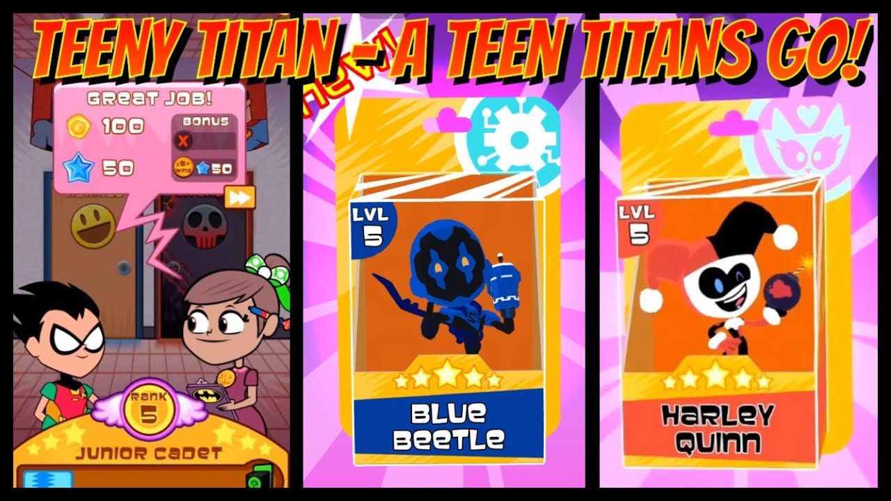 Teeny Titans - A Teen Titans Go! - Get BLUE BEETLE and HARLEY QUINN ...