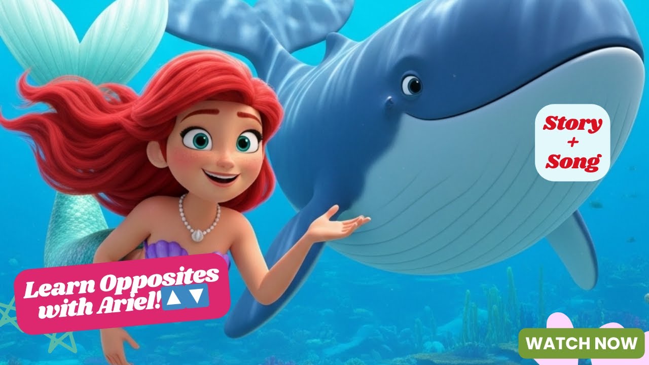 Learn Opposites with a Story & Song! 🔼🔽 | Ariel's Learning Compilation ...