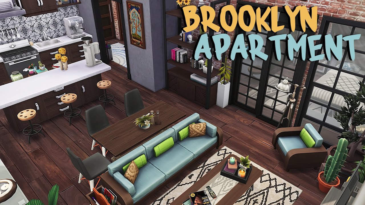 BROOKLYN APARTMENT 💙 | The Sims 4 | Apartment Renovation Speed Build ...