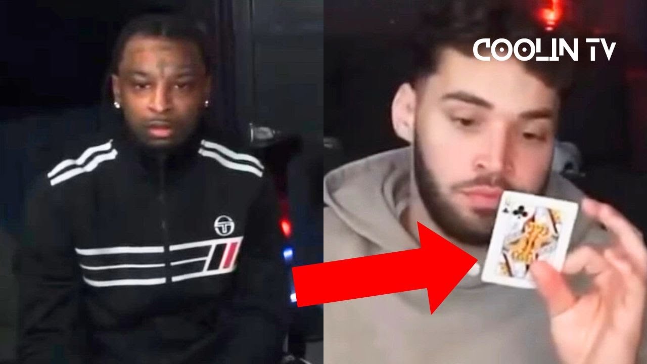 21 Savage CAUGHT TRYING TO SCAM Adin Ross FOR $250K WITH MARKED CARDS ...