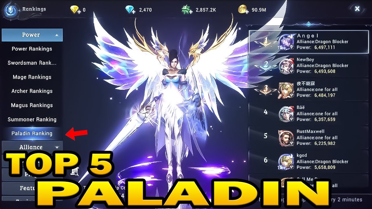 MU ORIGIN 3 - TOP 5 PALADIN | POWER RANKINGS | MenchDrey - YouTube