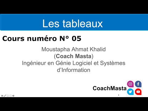 Algorithmique et python N°05 : Les tableau