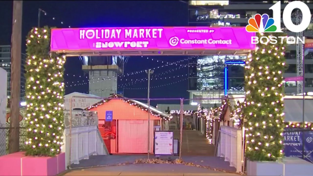 Snowport holiday market returns to Boston's Seaport on Friday - YouTube